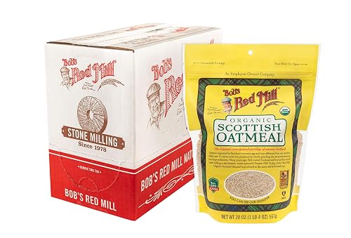 Bob's Red Mill Organic Scottish Oatmeal, 20oz (Pack of 4) - Non GMO ...