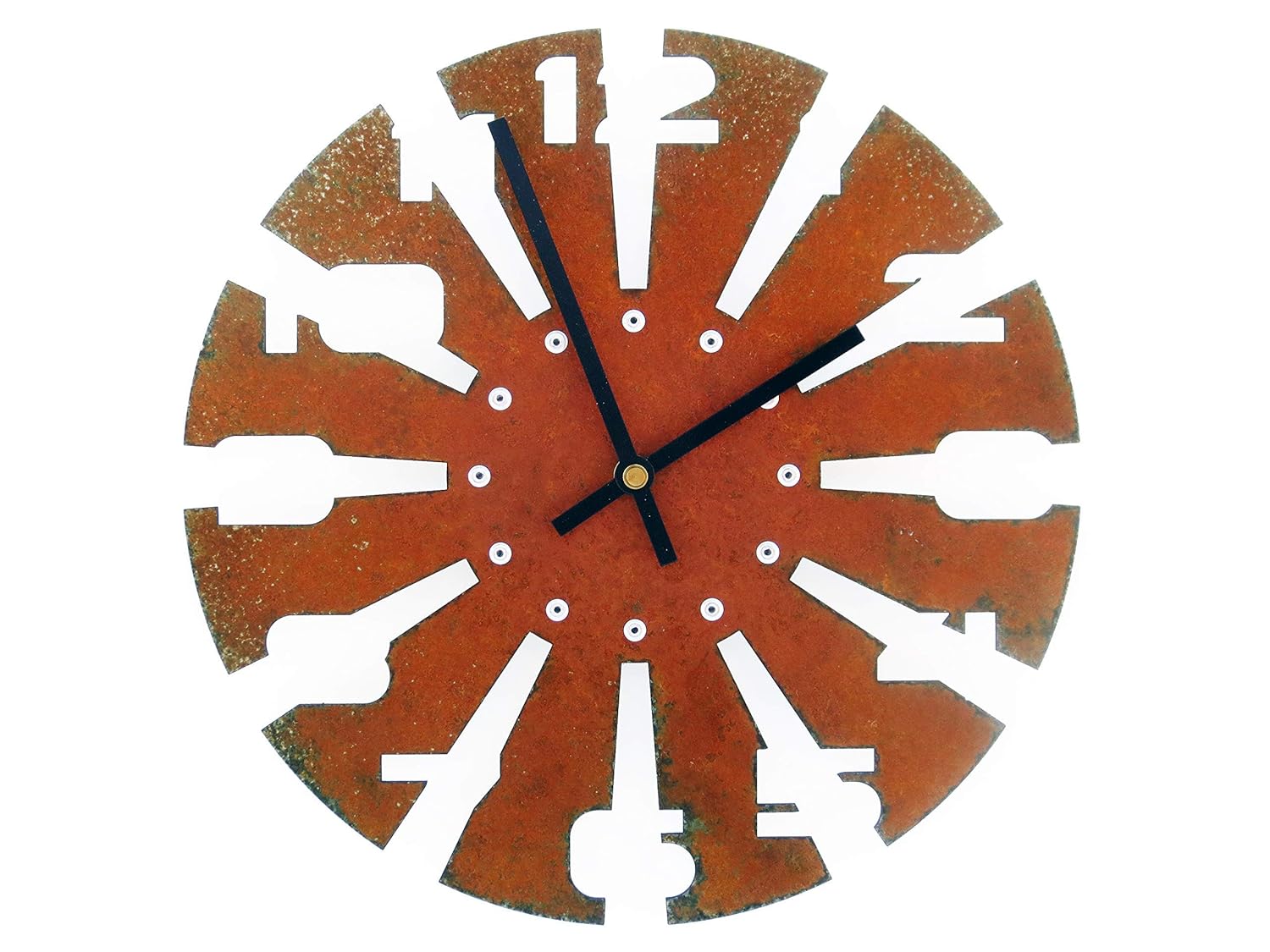 Amazon.com: Saw Blade II Wall Clock Medium in Rust: Handmade