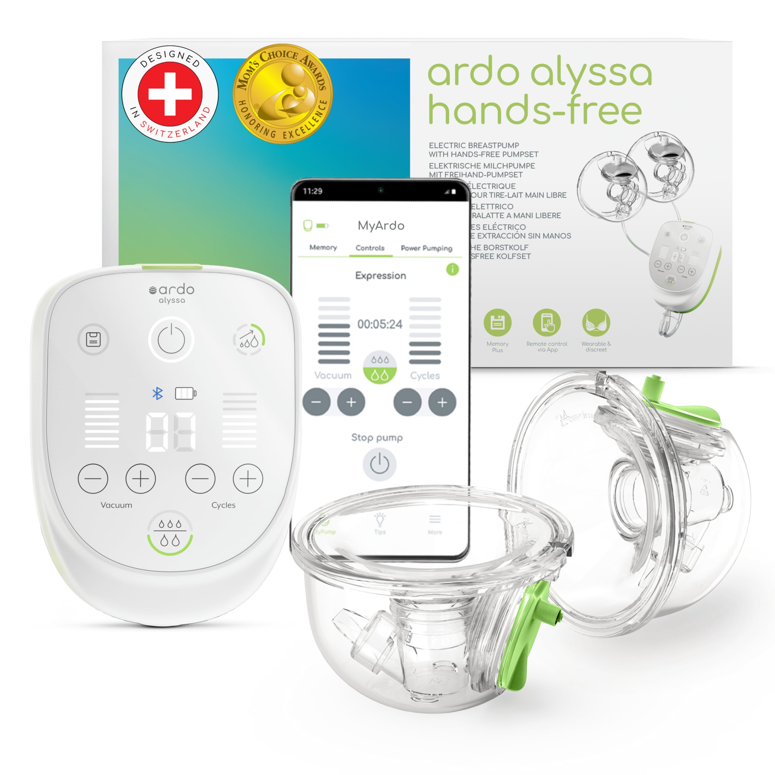Mua Ardo Alyssa Hands-Free Hospital-Grade Breast Pump, Wearable Cups ...