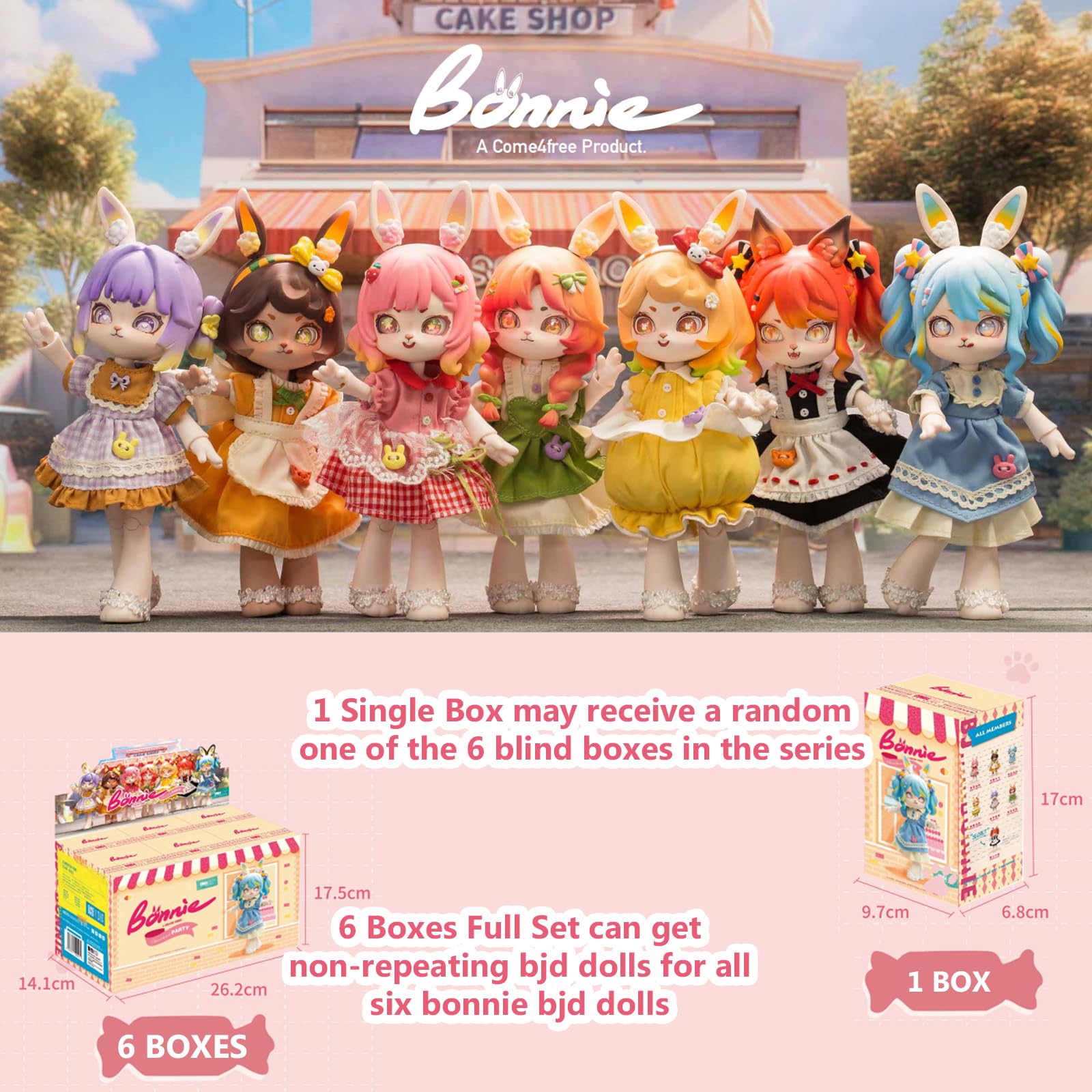 Mua CALEMBOU BJD Dolls Blind Box, Kawaii Bunny Bonnie 1/12 Ball Jointed ...
