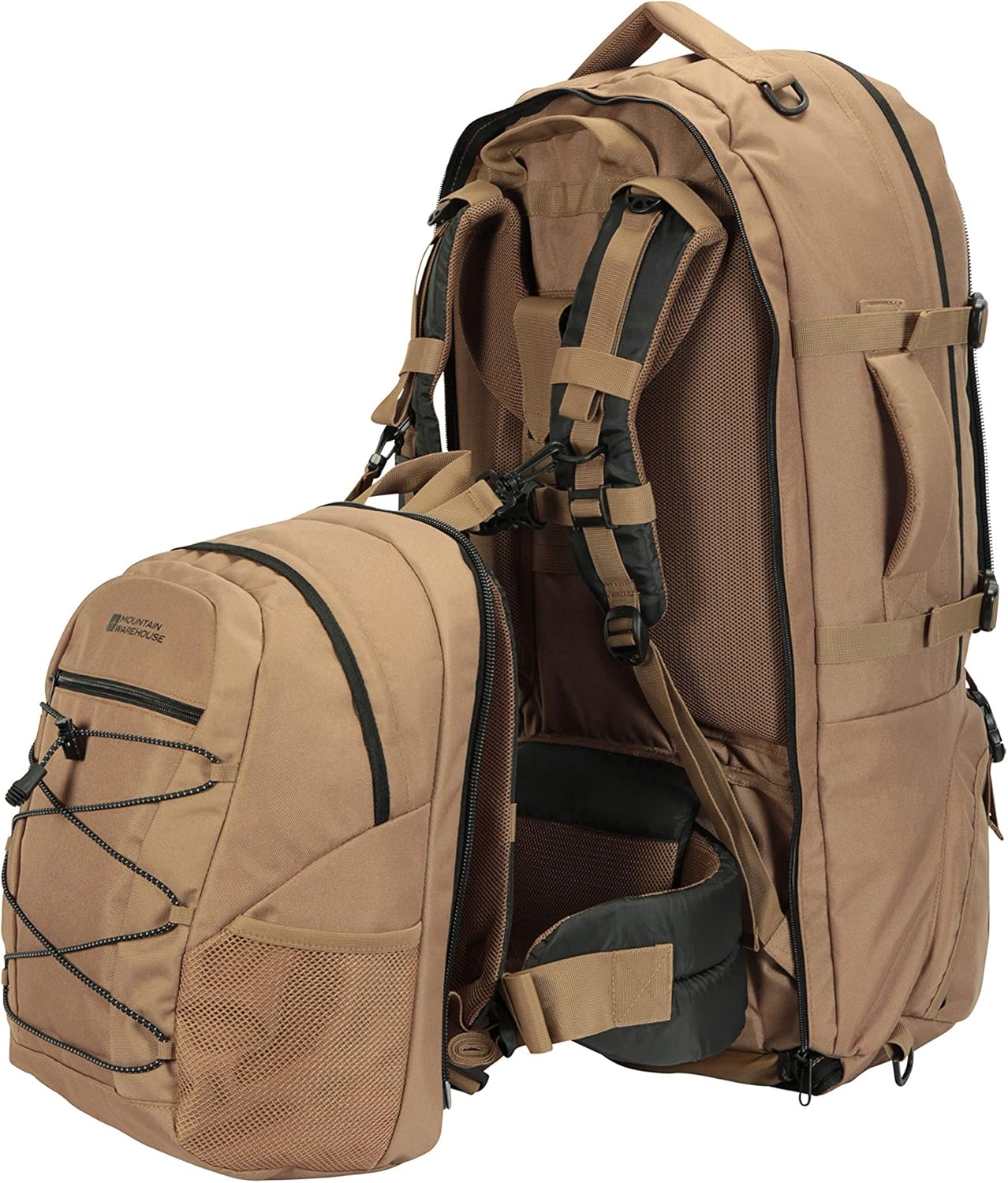 Mountain Warehouse Detachable Daypack Adjustable Back System Divisible ...