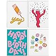 Amazon.com : Hallmark Good Mail Fun Birthday Cards (4 Cards with ...