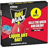 Amazon.com: Raid Max Liquid Ant Bait; Kills Ants Where They Breed, for ...
