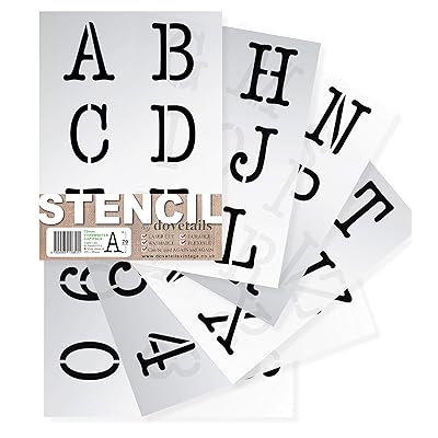 Large Vintage Letter Stencils - Typewriter Capitals, Nepal | Ubuy