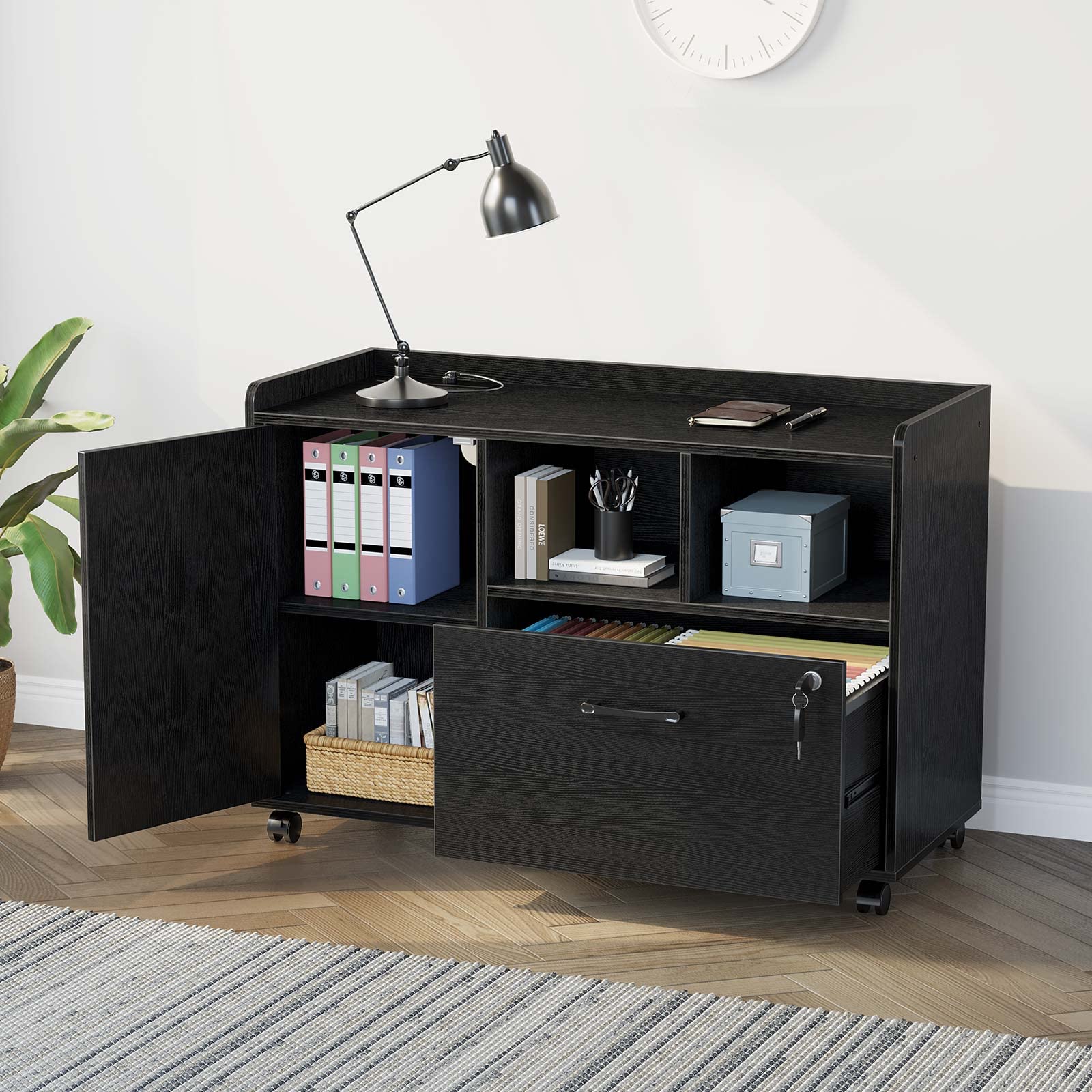 Mua Rolanstar File Cabinet with Charging Station, Mobile Lateral Filing ...