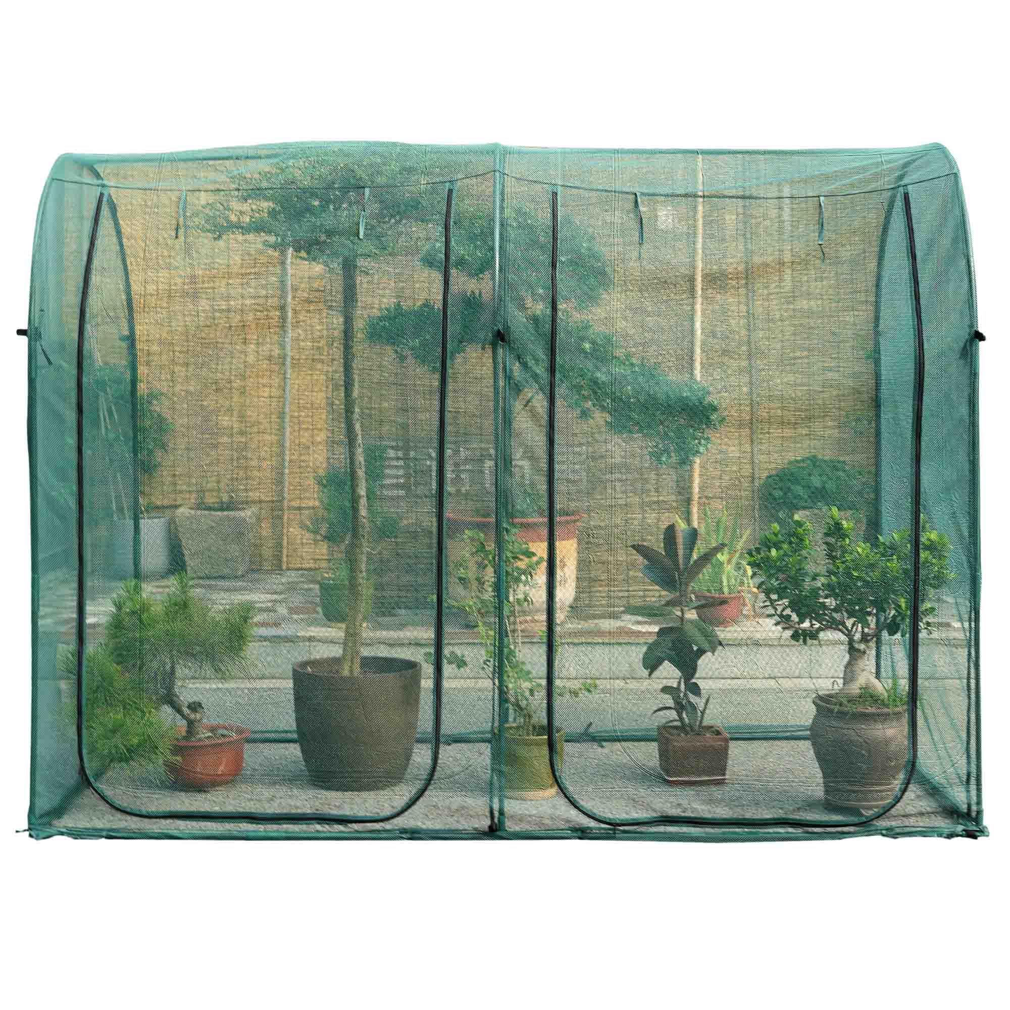 Poray Large Tunnel 8.2'x4' Plant Netting Cover, 6FT Tall Crop Cage ...