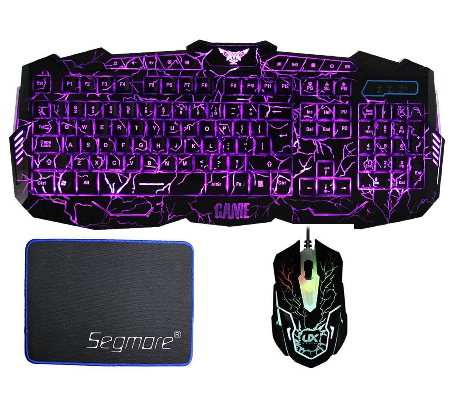 Buy Segmore ® Best LED Backlit Gaming Keyboard and Mouse Set Combo With ...