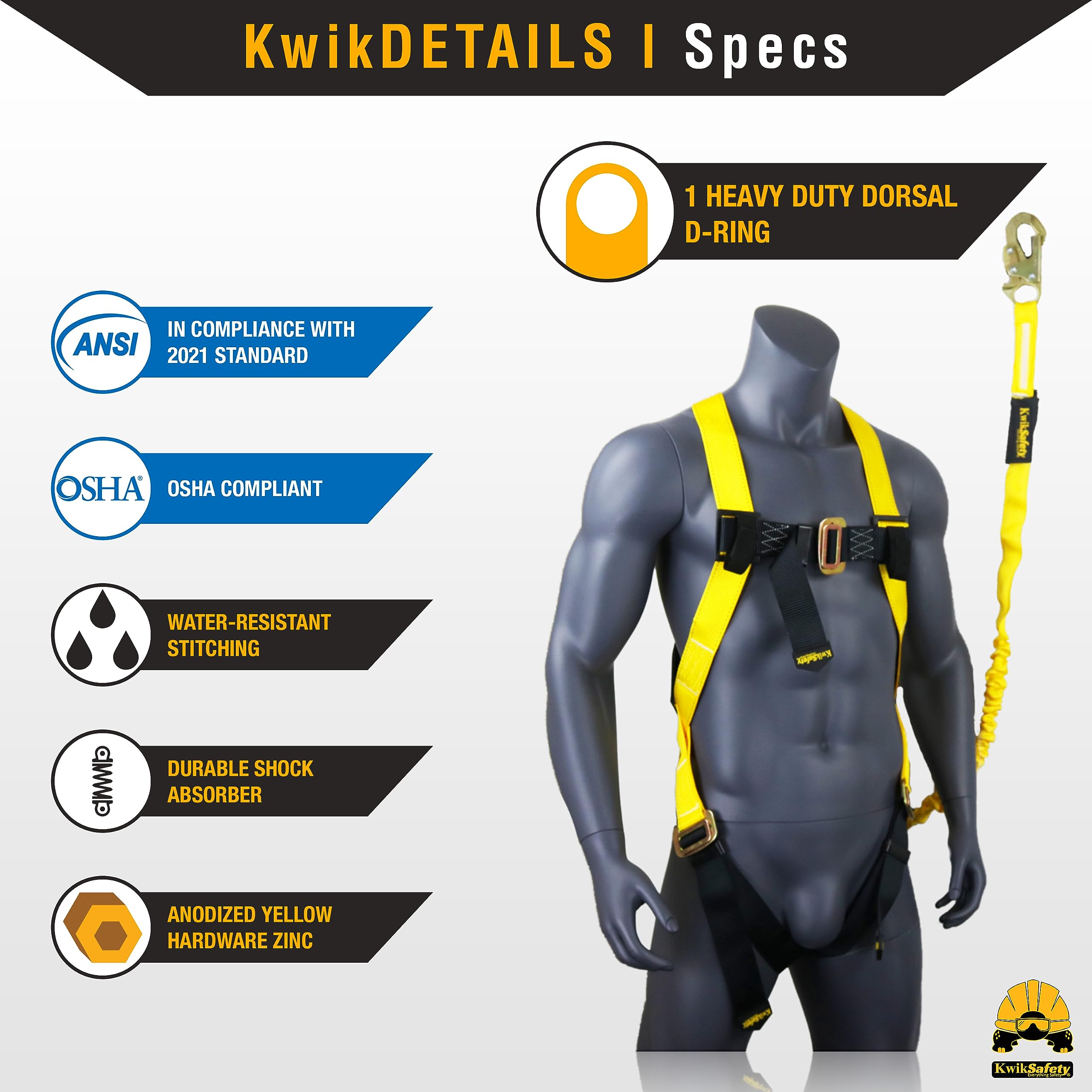 Mua KwikSafety - SCORPION Safety Harness [w/Attached 6ft Lanyard ...