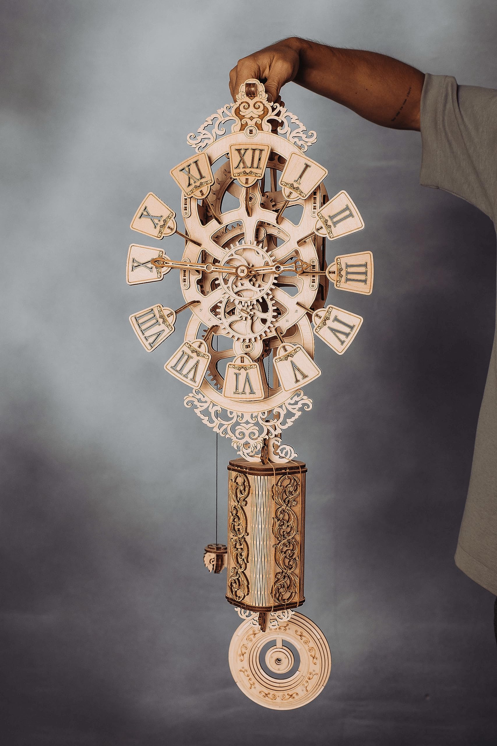 Mua Wood Trick Pendulum Wall Clock Kit Wooden 3D Puzzles for Adults and ...