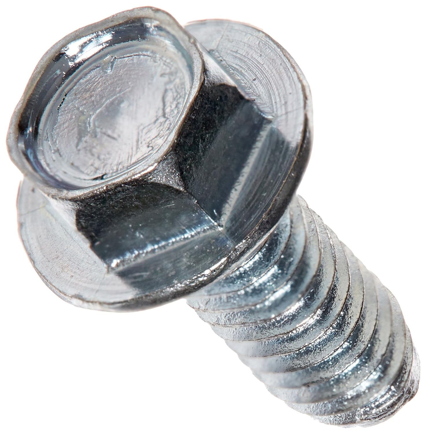 Steel Thread Rolling Screw For Metal Zinc Plated Hex Washer Head