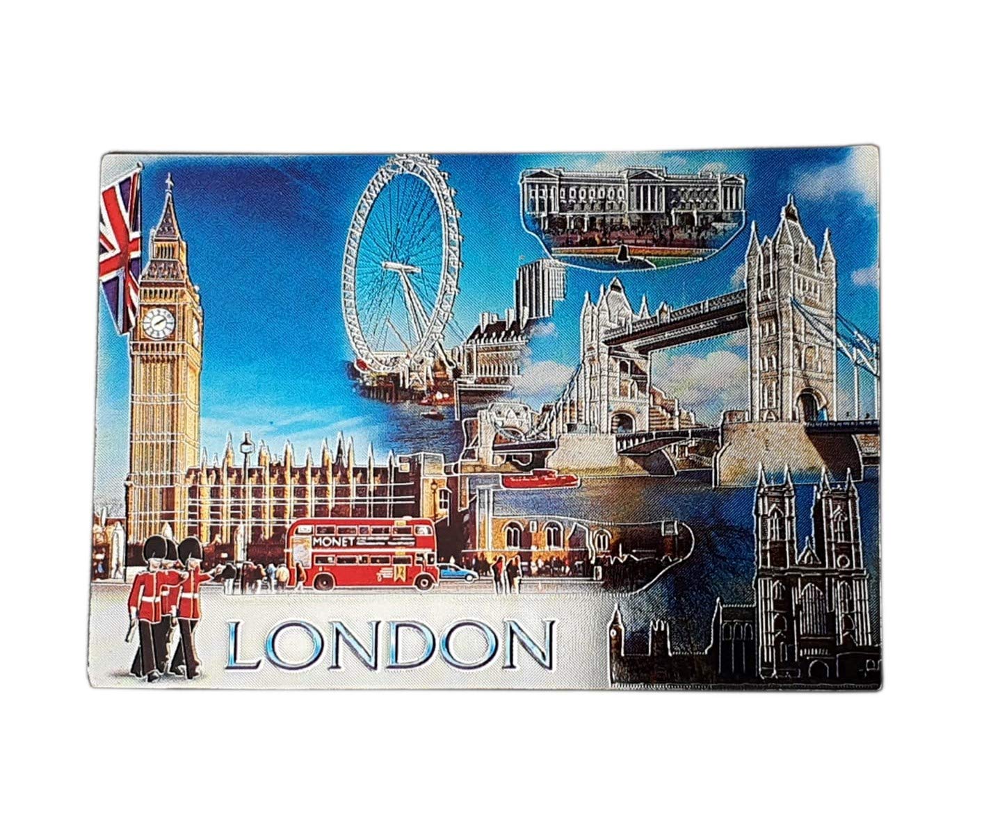 Buy London Photo Collage Foil Fridge Magnet - Blue Sky/Big Ben/Tower ...