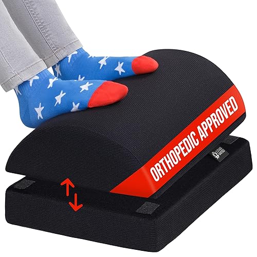 Foot Rest Under Desk Cushion - Adjustable Design - Ergonomic Pad for ...