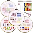Amazon.com: 4 Set Embroidery Stitches Practice Kit, Embroidery Kit for ...