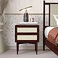 Amazon.com: Bme Oliver Solid Wood Rattan Nightstand/Side End Table, Fully Assembled, for ...
