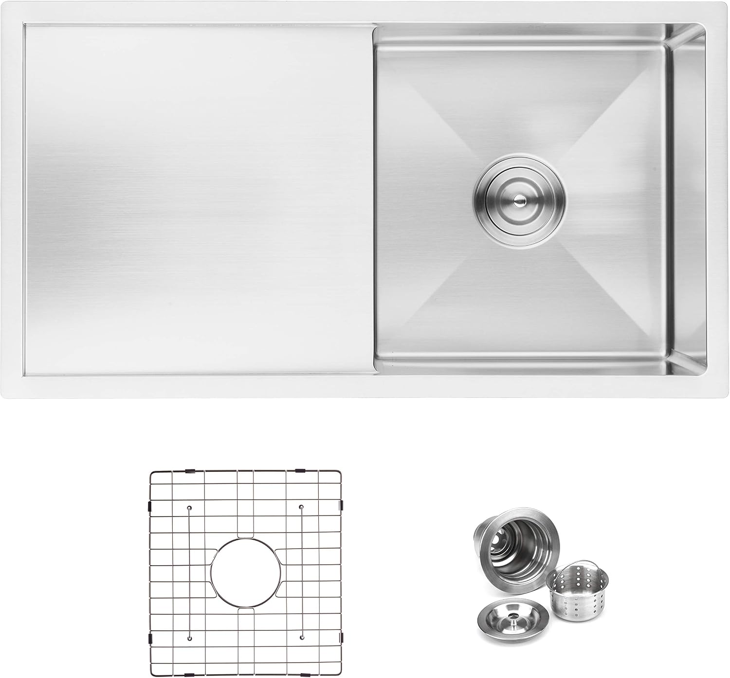 BAI 1230 Stainless Steel 16 Gauge Kitchen Sink Handmade 33-inch ...