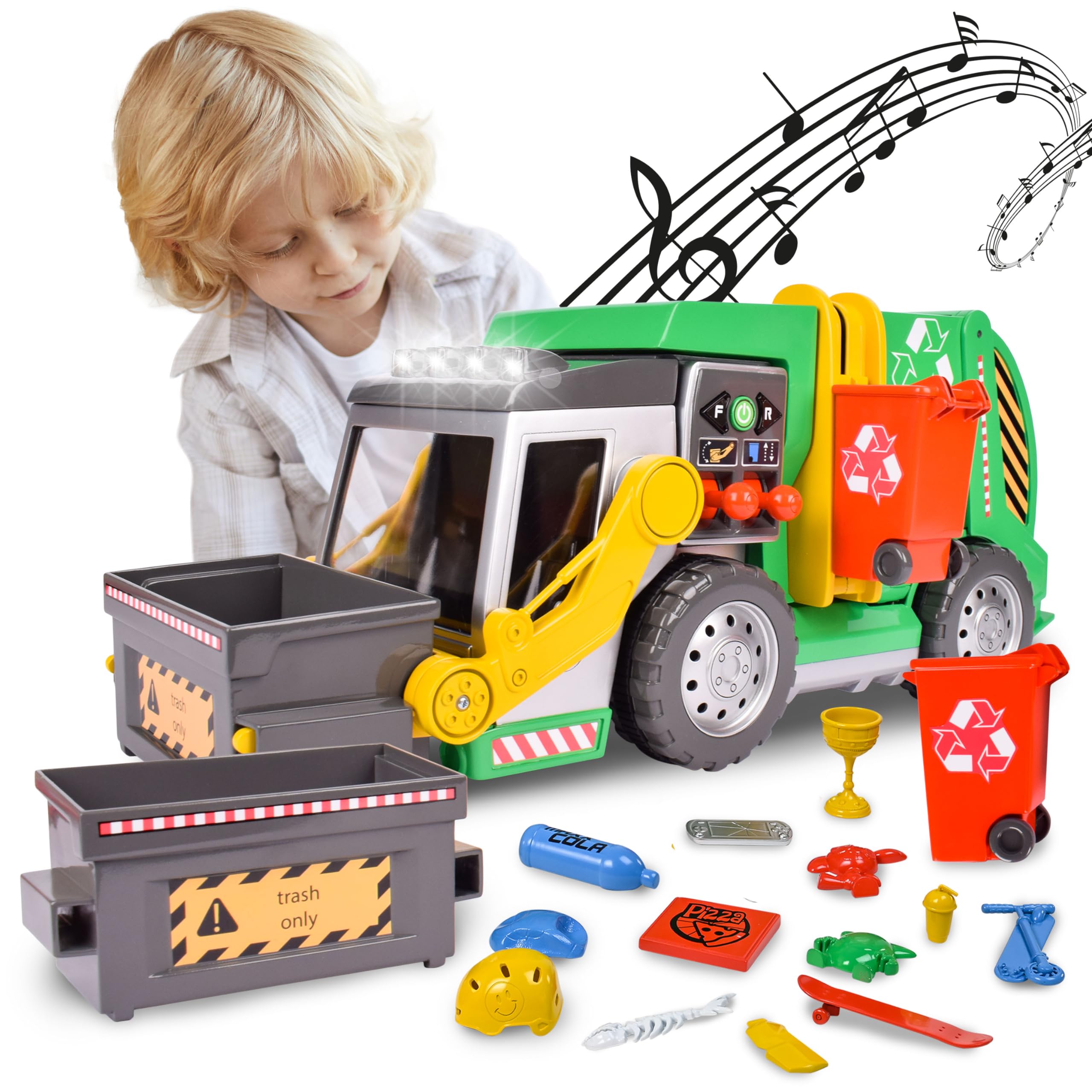 Mua Maxx Action 19’’ 3-N-1 Recycler Toy Truck, Large Garbage Recycling ...
