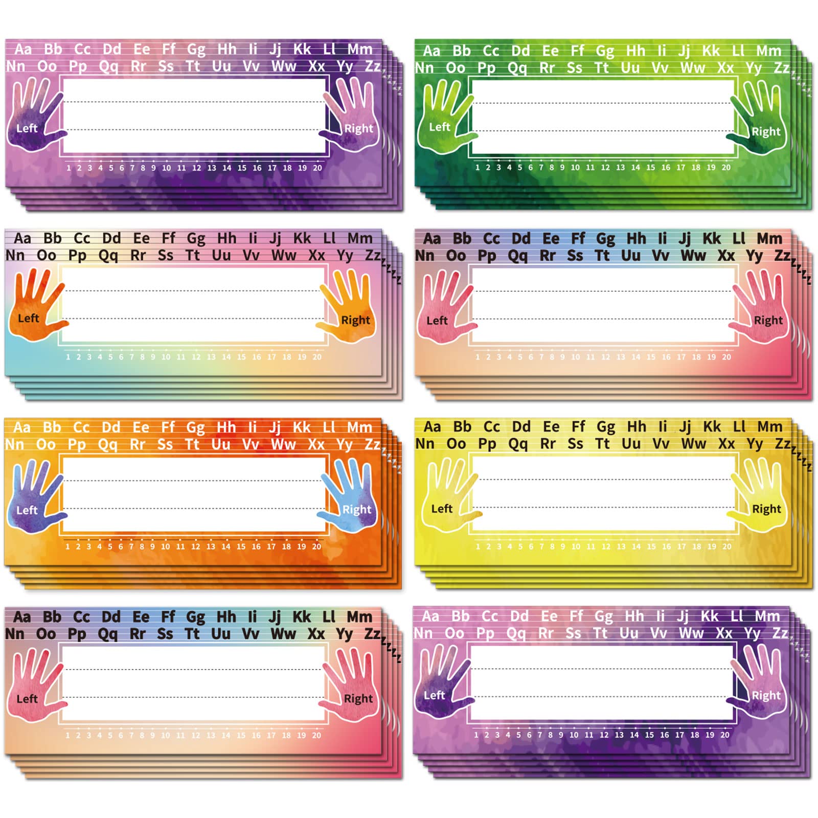 Mua 72pcs Watercolor Name Tags Desk Name Plates for Classroom Name ...