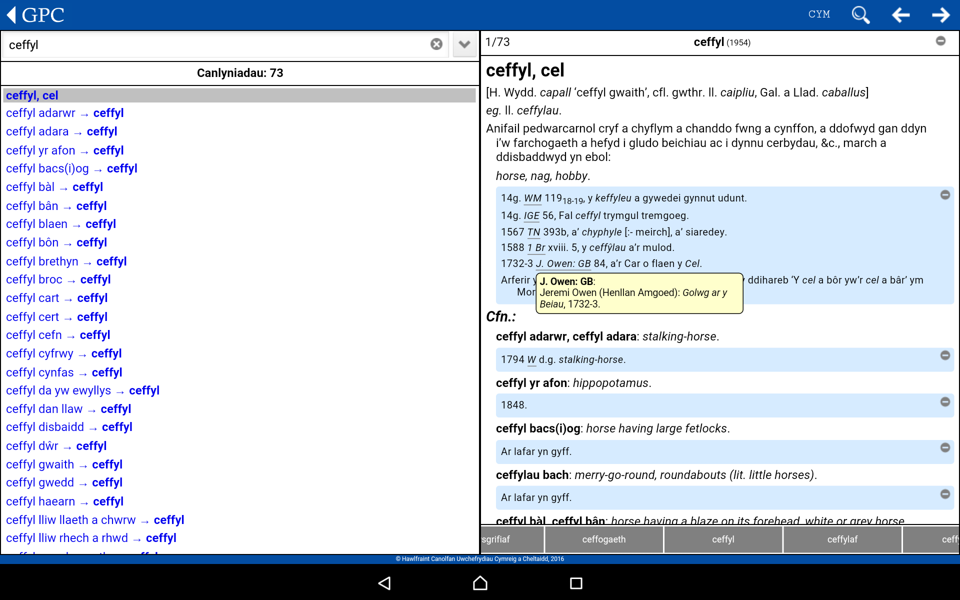 GPC Geiriadur Welsh Dictionary:Amazon.co.uk:Appstore for Android