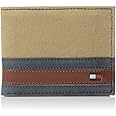 Tommy Hilfiger Men's Leather Passcase Wallet, Exeter Khaki, One Size at ...