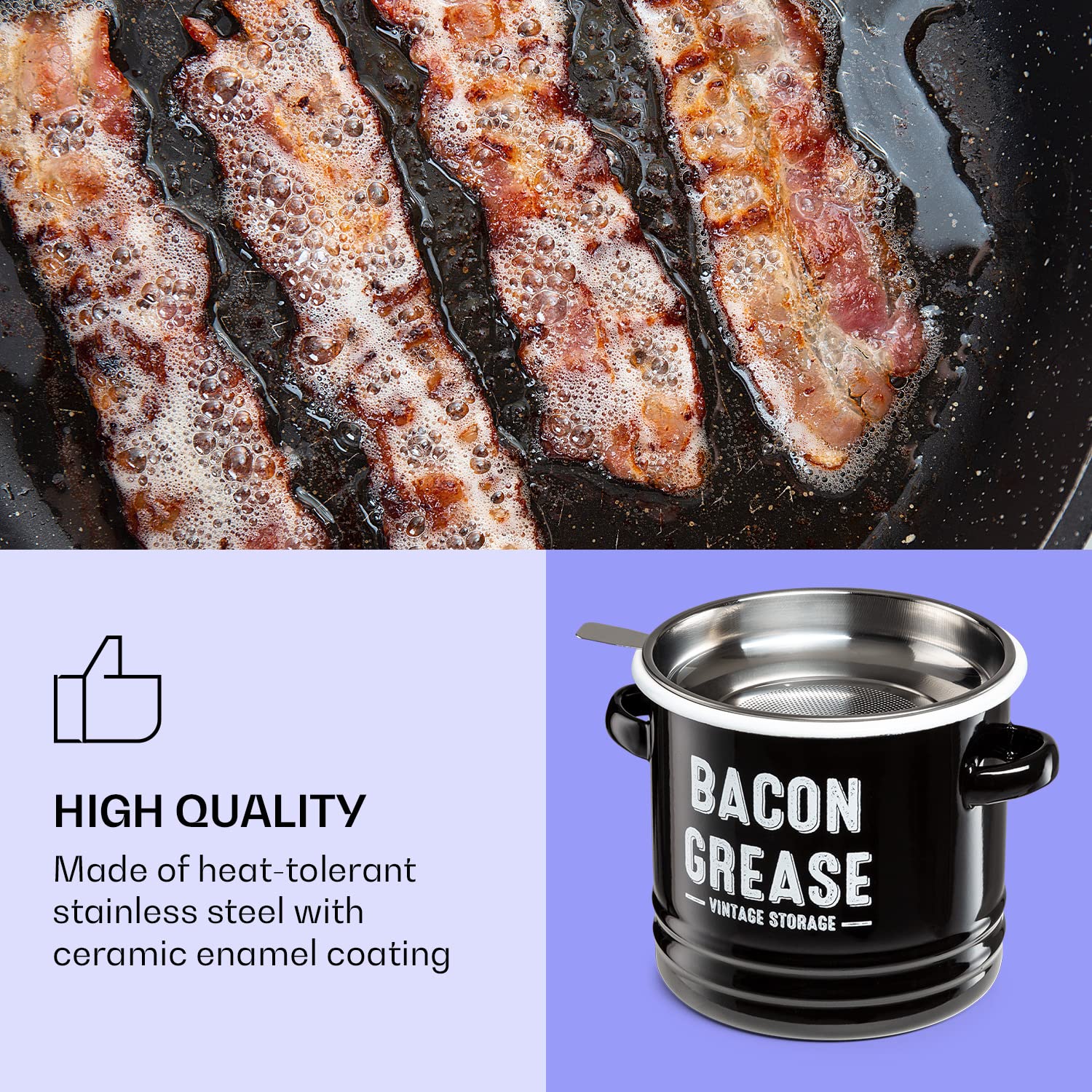 Mua Granrosi Bacon Grease Saver with Strainer - 36OZ Stainless Steel ...