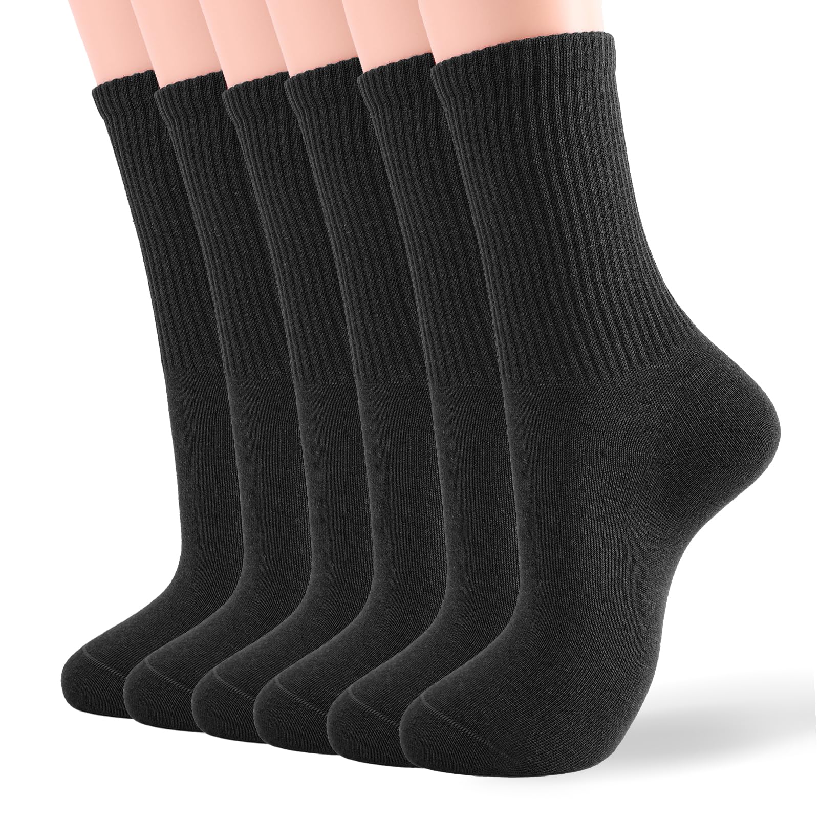 YAGAXI Women's Soft Ankle Nylon Socks - 6 Pairs Casual Thin Comfy ...