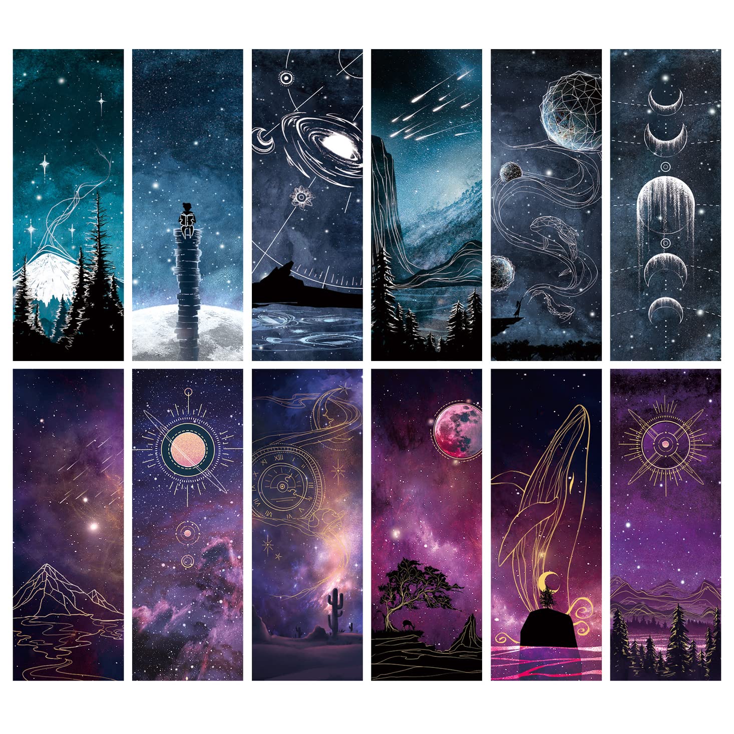 Mua Cool Space Starry Night Bookmark, Bookmarks for Book Lovers, Bulk ...