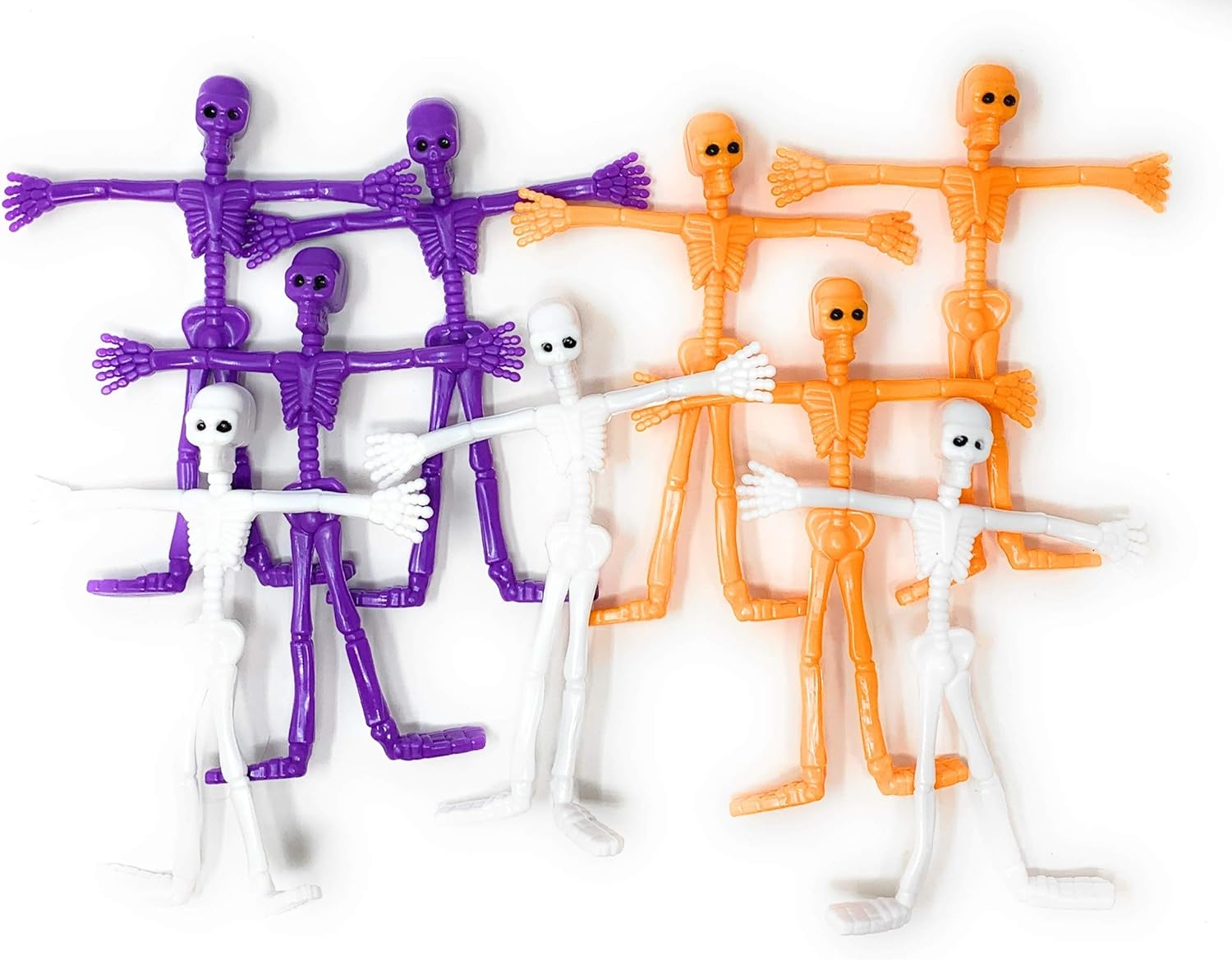Amazon.com: Bulk 30 Pack Bendable Posable Halloween Skeleton Assortment ...