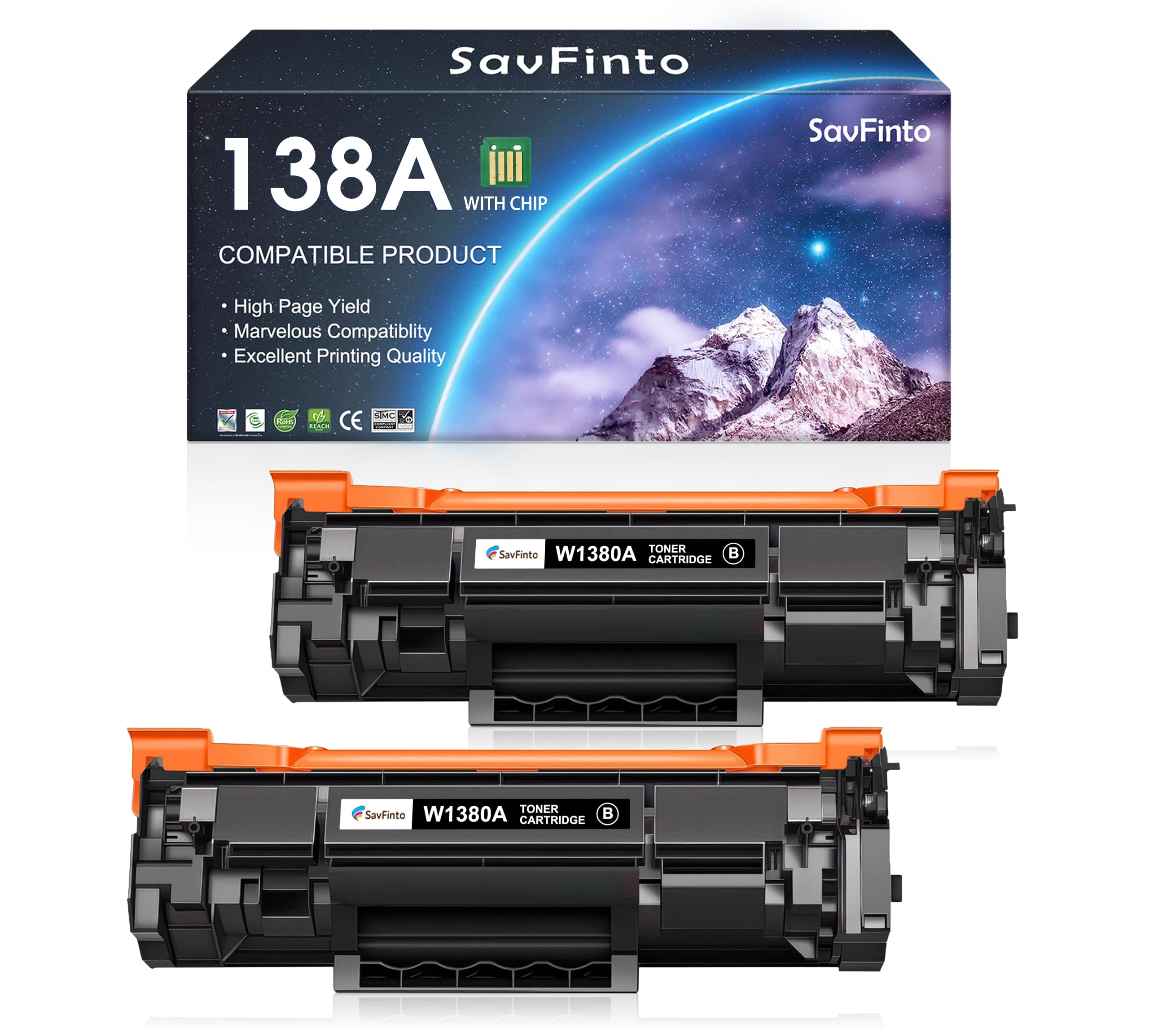 SavFinto 138A W1380A Black (with CHIP) Laserjet Toner Cartridge ...