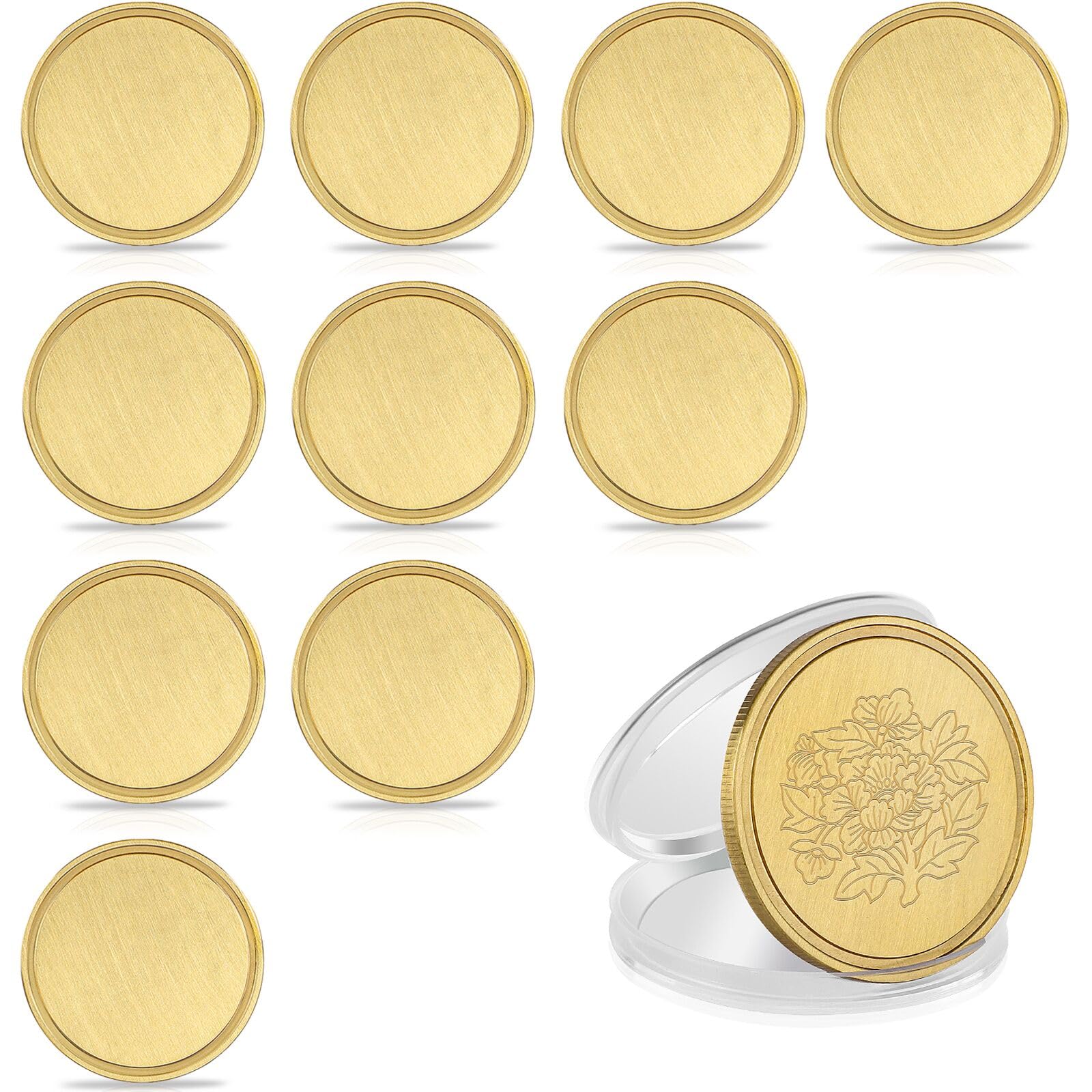 Blank Brass Challenge Coin Laser Engraving Custom Coins Blanks 40 mm ...
