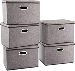 Amazon.com - PRANDOM Large Collapsible Storage Containers with Lids [5 ...