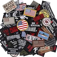 Amazon.com: Tigeen 50 Pcs Random Funny Tactical Military Patches Set Tactical Flag Patch Bundle ...