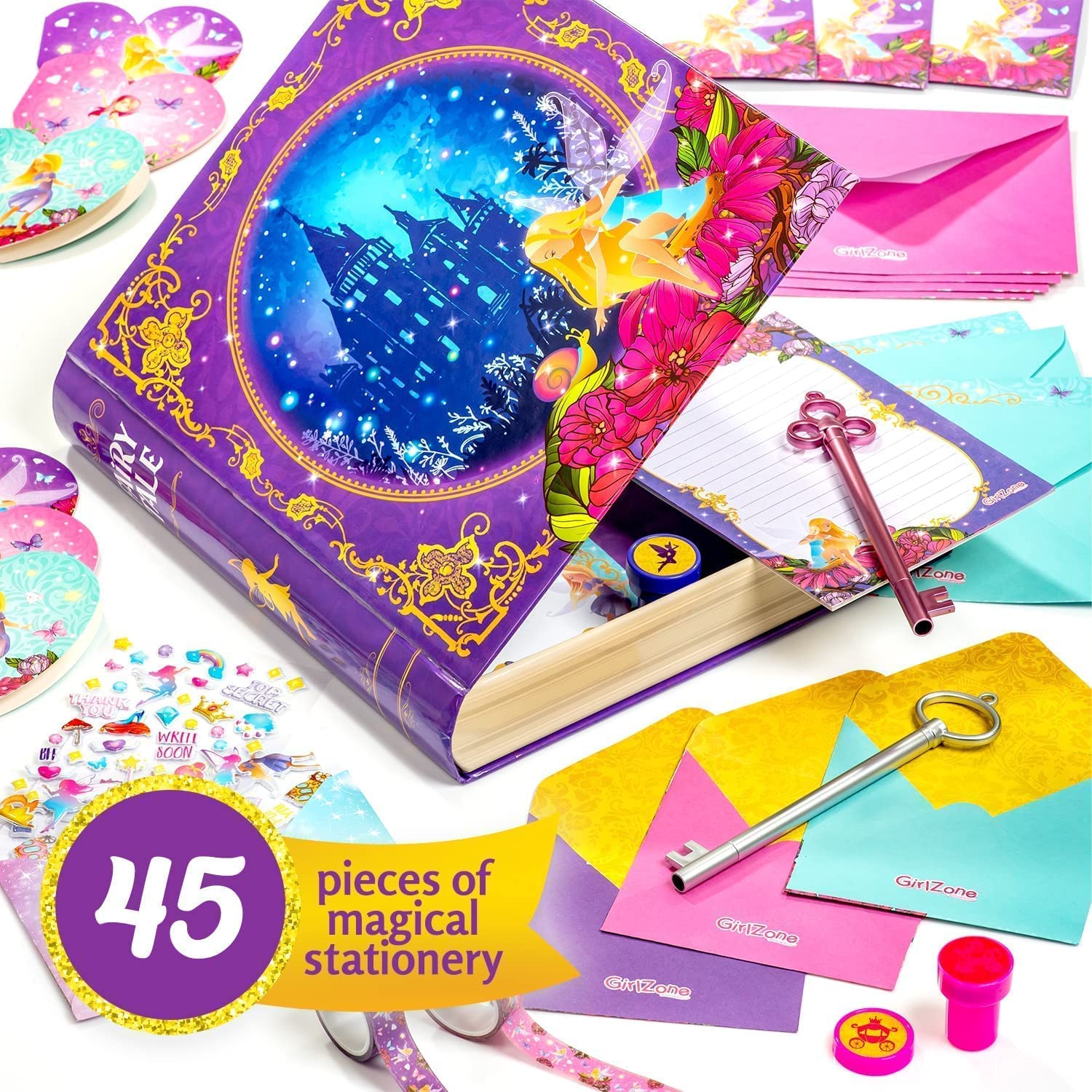 Mua GirlZone Princess Stationery Set - 45-Piece Fairytale Letter ...