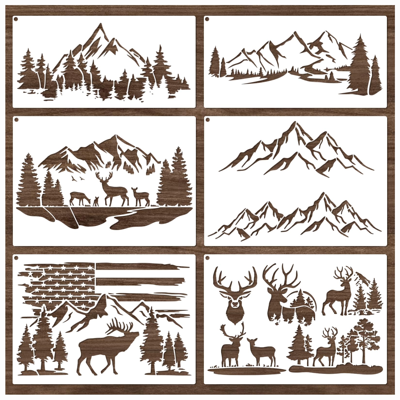 Mountain Stencils for Painting on Wood Burning Stencils and Patterns ...