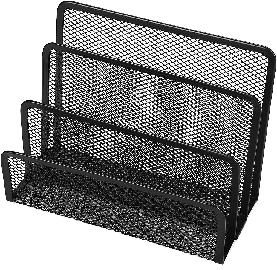 Mesh Letter Holder Destop Paperwork Sorter Metal Document Tray Mail ...