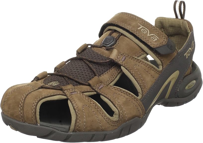 Teva Dozer 3 Leather, Sandalias de Vestir Hombre, Dark Earth, 8.5 USA ...
