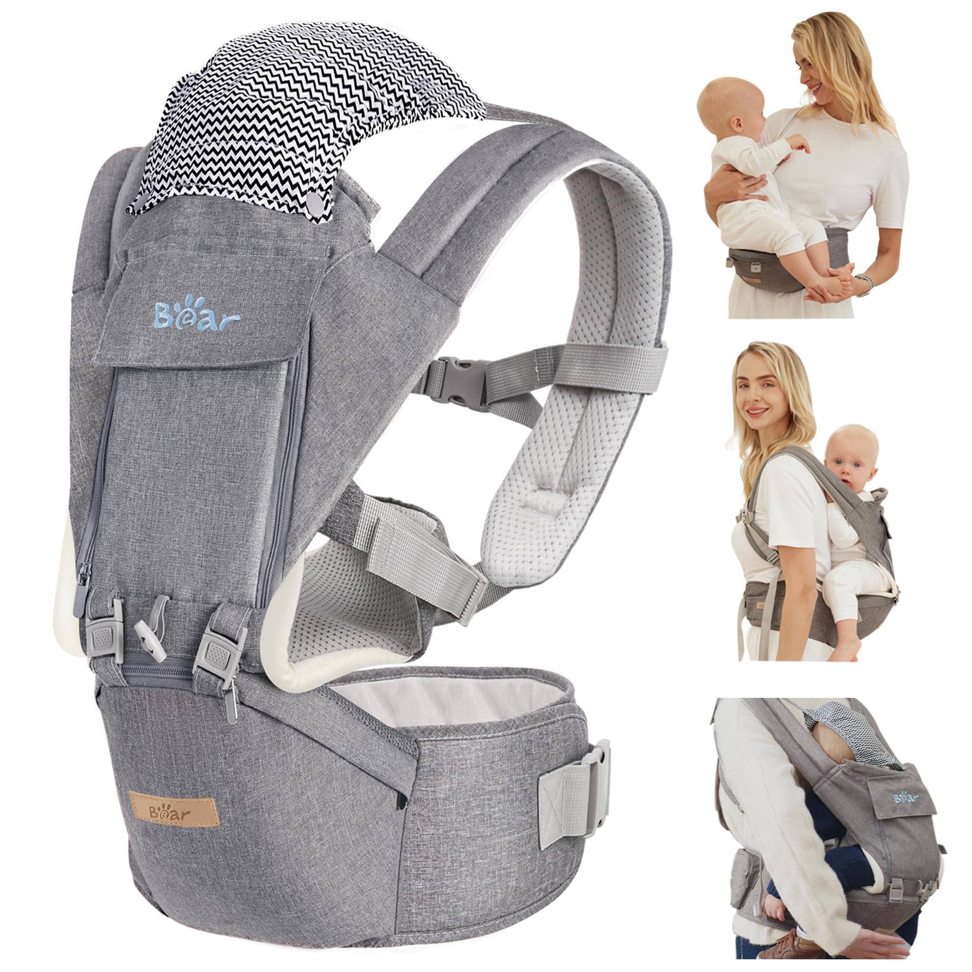 Bear Baby Carrier 6 in 1 Baby Carrier Newborn To Toddler With Hip Seat Bear Baby Carrier 6 in 1 Baby Carrier Newborn To Toddler With Hip Seat