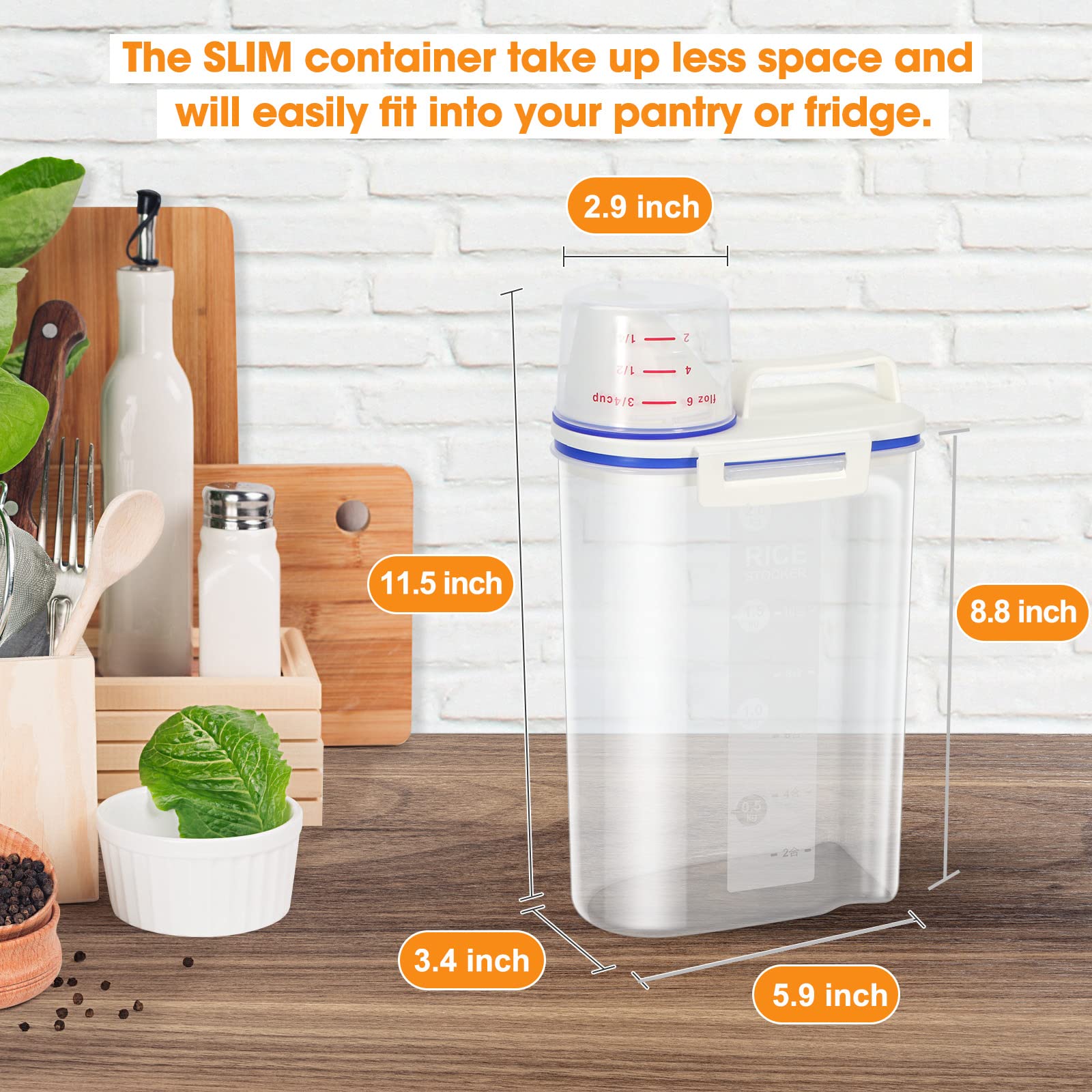 Mua TBMax Rice Container 4 Lbs / 2 Kg Rice Dispenser with Measuring Cup ...