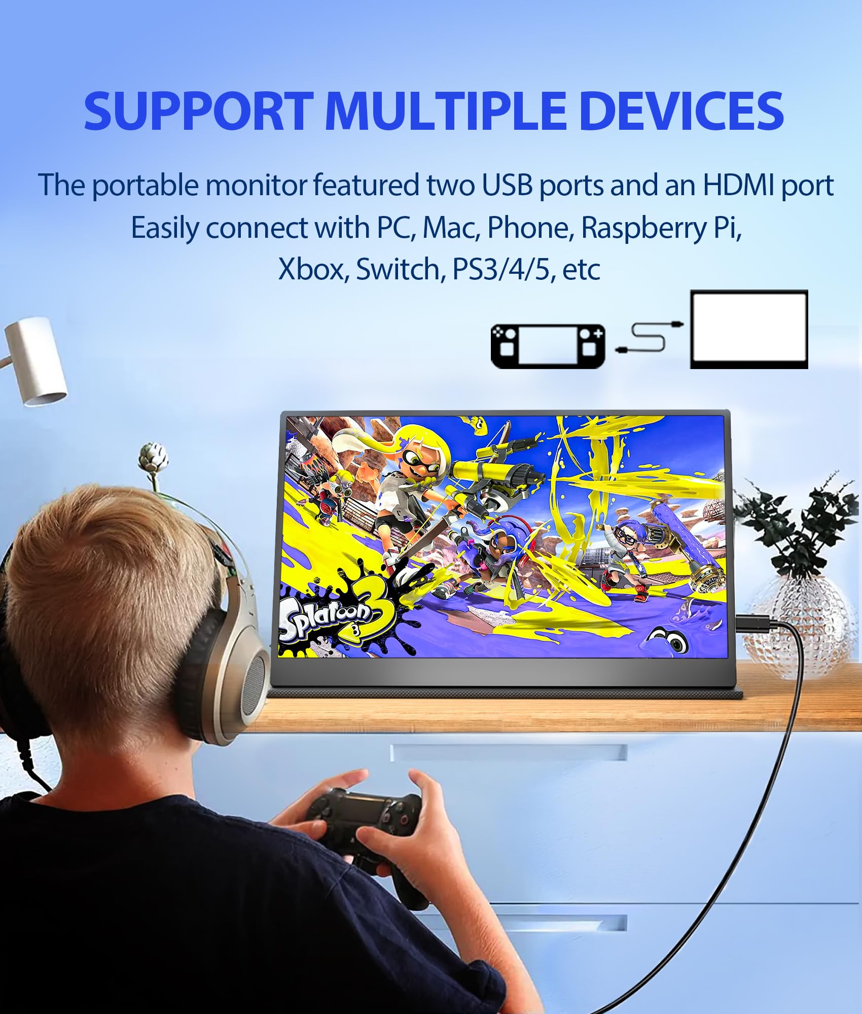 Mua 17.3 Inch 2K Portable Monitor, Ultra Slim&Light Portable Laptop ...