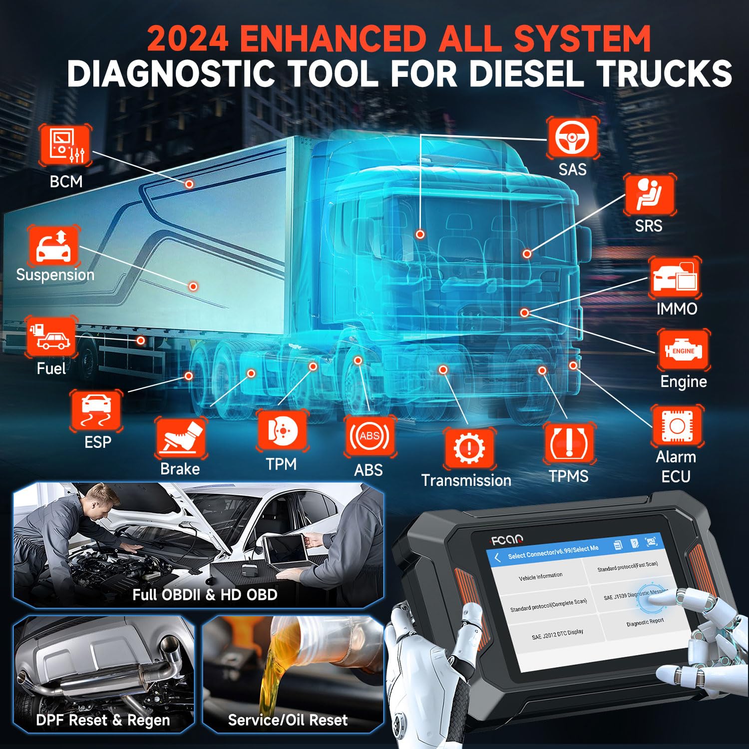 Mua FCAR F802 Plus Heavy Duty Truck Scanner DPF Regen Tool Fit for ...