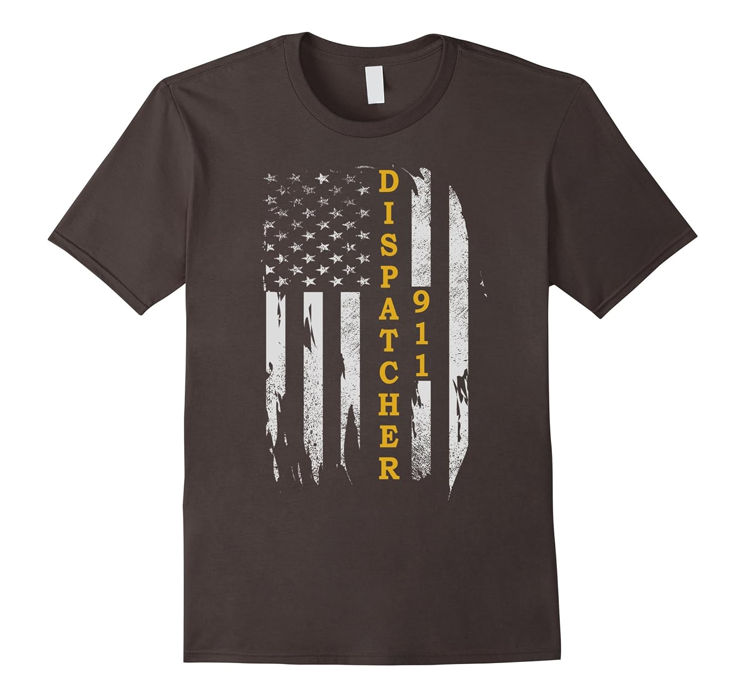 Dispatcher shirt- Dispatcher flag us thin gold line-RT – Rateeshirt