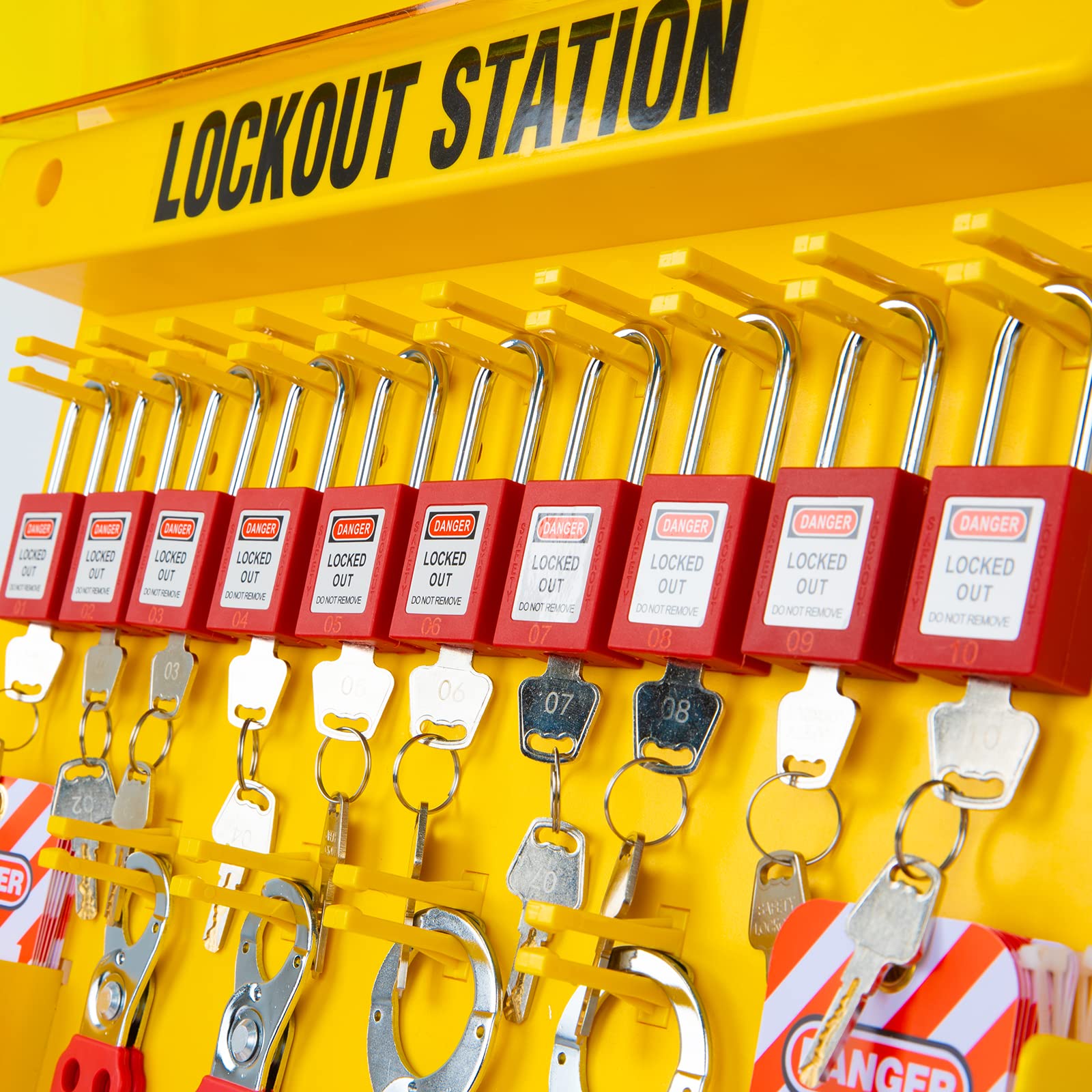 Mua Lockout Tagout Station with Loto Devices Lock Out Tag Out Kit Board Include 14 Pack Safety ...