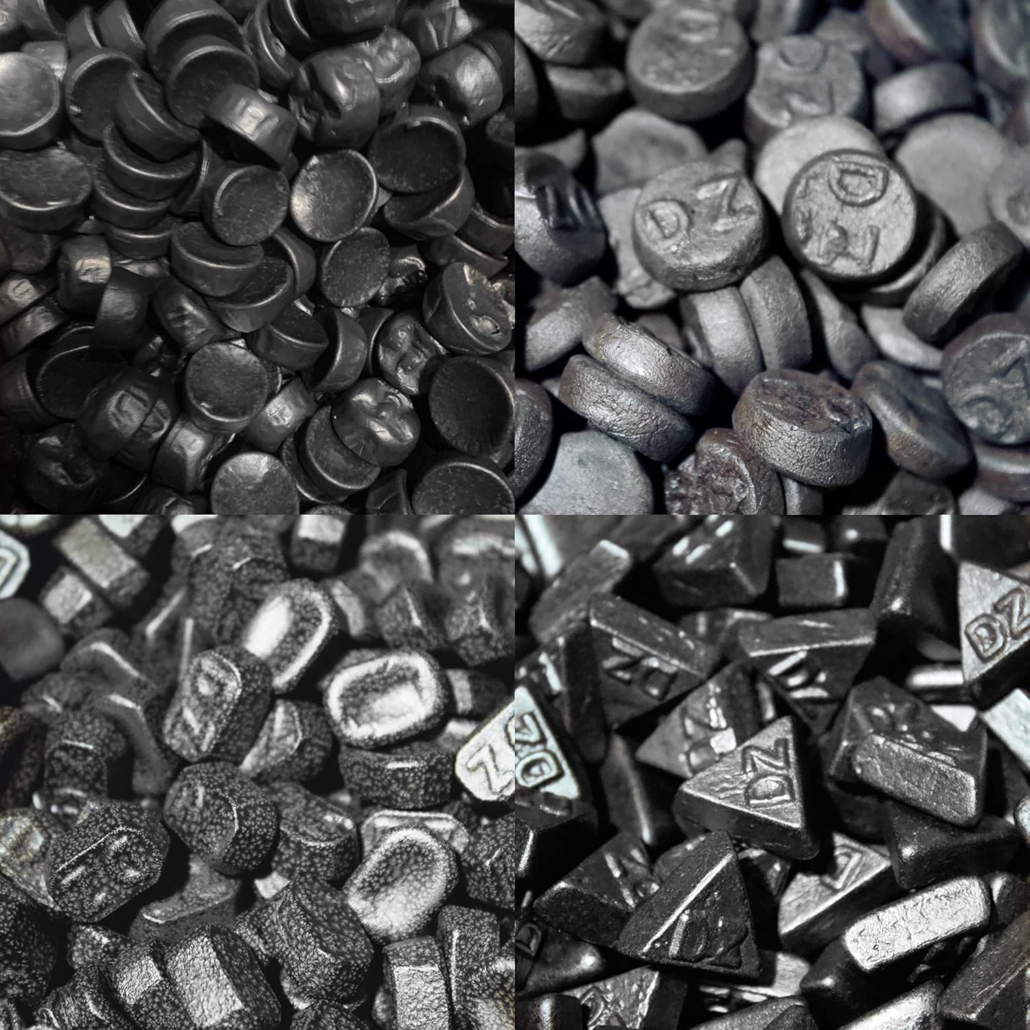 1 kg holländisches doppelt salziges Erwachsenen Lakritz - je Sorte 250g ...