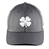 Steel Iron Hat in Gray with White Clover by Black Clover Apparel in ...