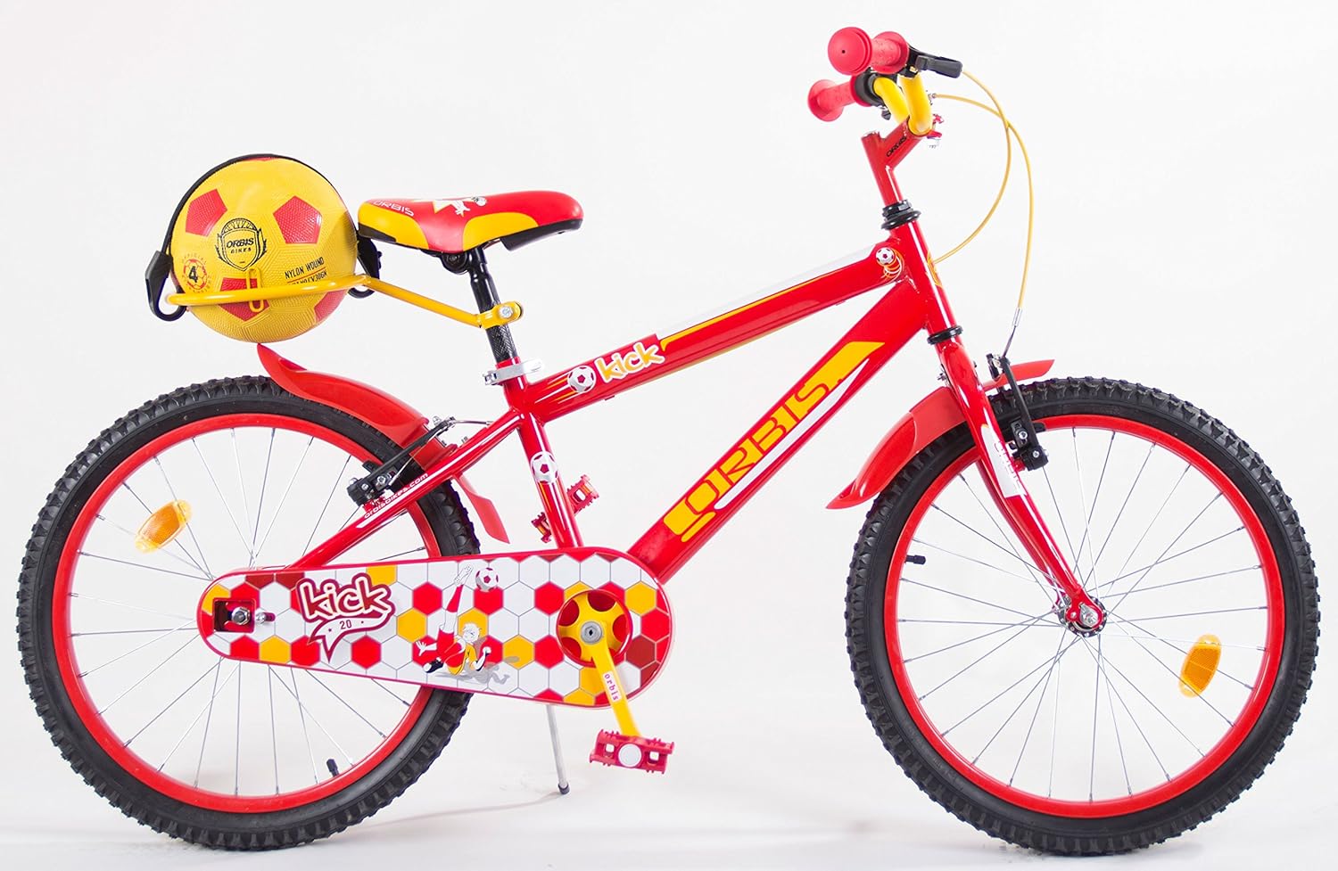 Orbis Football Kick 20" Kids Bike Red Yellow: Amazon.co.uk: Sports ...