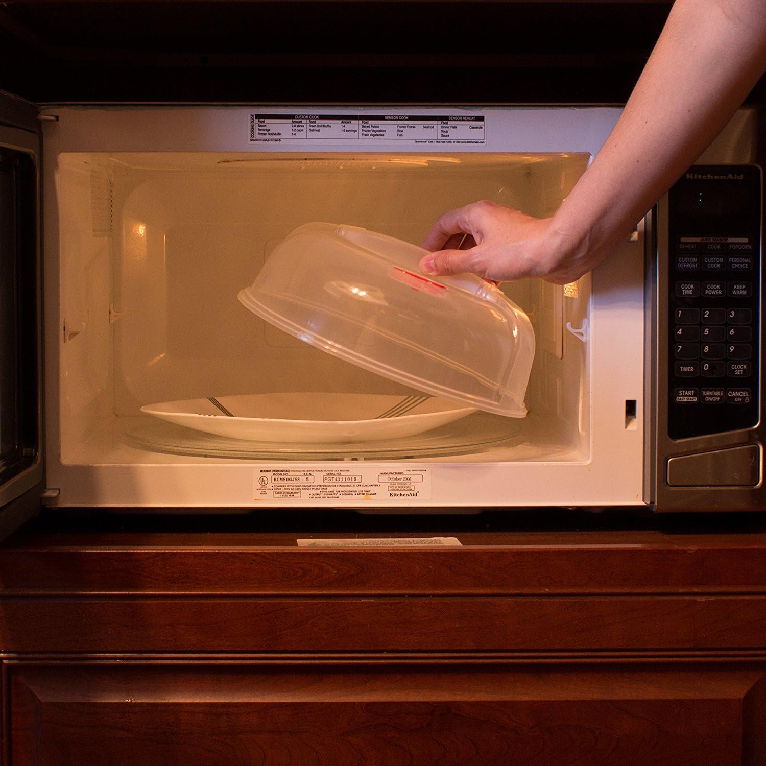 BPA Free Microwave Cover Splatter 10.5 in for Food Protective Plate ...