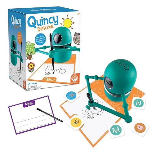 MindWare Quincy Deluxe Talking Robot - Smart Sketcher Kids Robot for ...