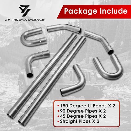 Exhaust U-pipe 3 Inch OD 180-Degree Mandrel Bent U-Bend Exhaust Pipe ...