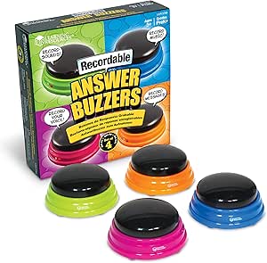 Amazon.com: Learning Resources Recordable Answer Buzzers - Set of 4 ...