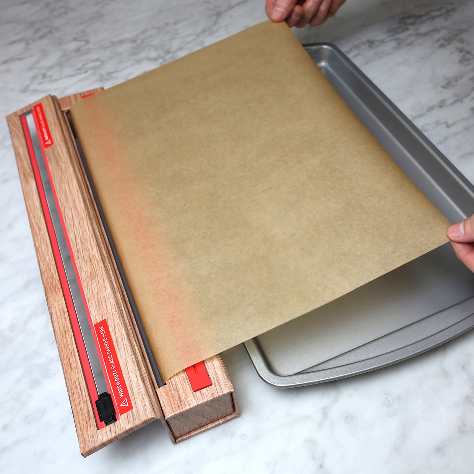 ChicWrap Wood Grain Parchment Paper Dispenser With 15"x 41" Sq. Ft Roll ...