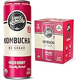 Amazon.com: Liquid Remedy Kombucha Sugar Free Organic Drink, Low ...